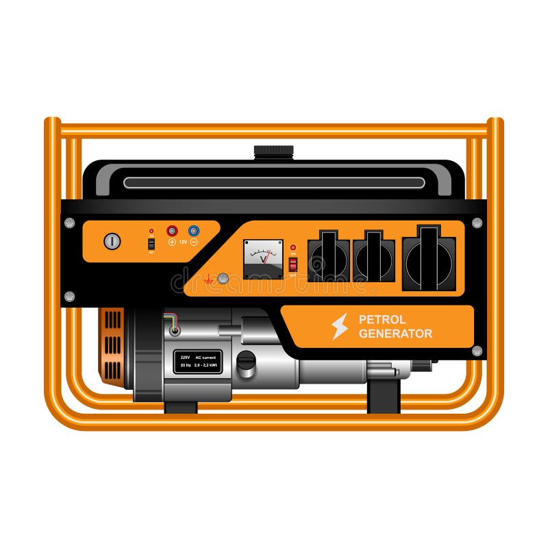 Generator Vector Icon.Realistic Vector Icon Isolated on White ...