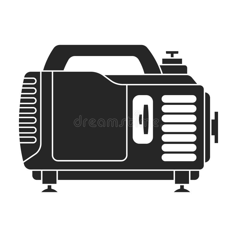 Generator Vector Iconblack Vector Icon Pictogram Geïsoleerd Op Witte ...