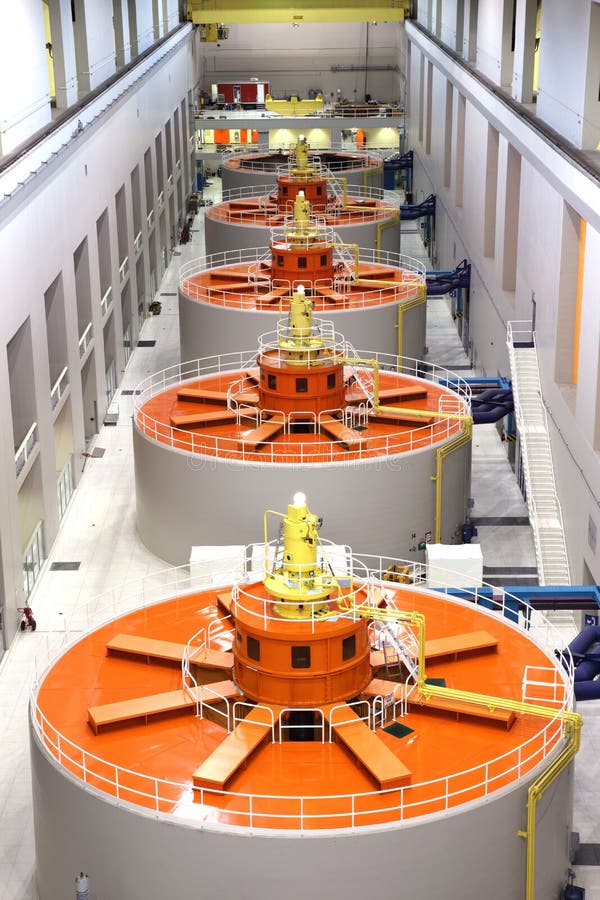 Generators at the Bonneville Dam, Oregon. Stock Photo - Image of ...