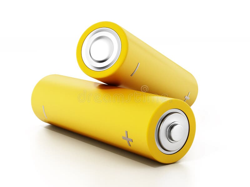 Generic AA Batteries with the Label `Lithium Ion` Stock Illustration ...