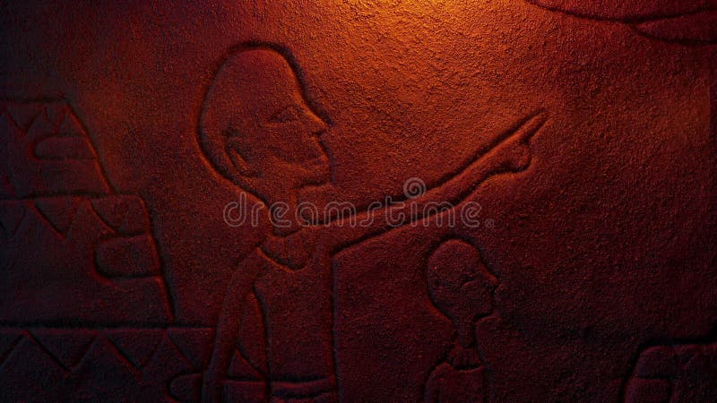 Generic Ancient People Rock Carving in Firelight Stock Video - Video of ...