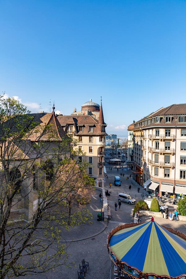 Generic Architecture and Street View from Geneva, Switzerland Editorial ...