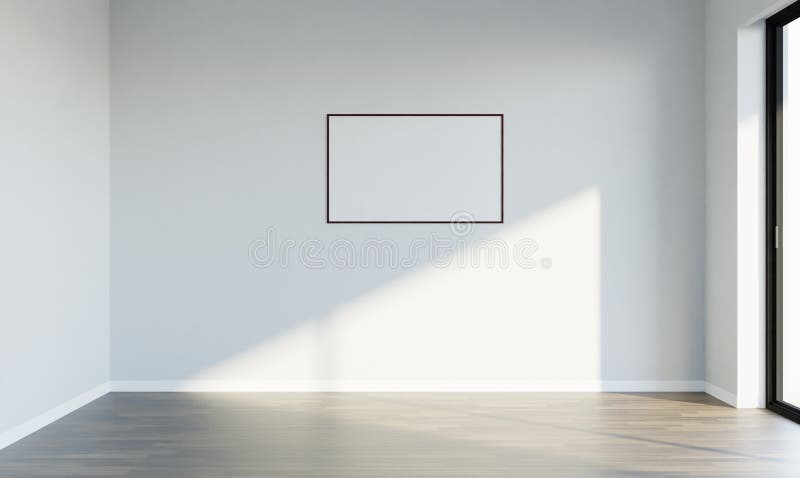 Generic Background - Empty Living Room with Horizontal Photo Frame ...