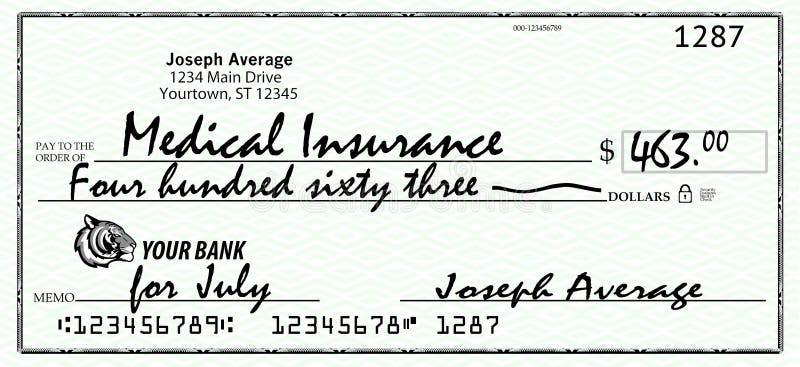 This is a Generic Bank Check with Generic Logos, Numbers and Names ...