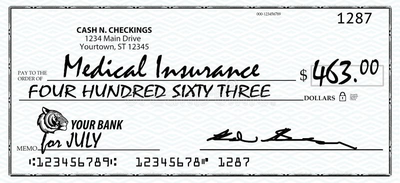 This is a Generic Bank Check with Generic Logos, Numbers and Names ...