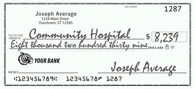 This is a Generic Bank Check with Generic Logos, Numbers and Names ...