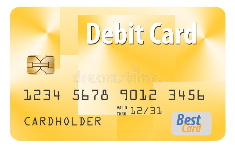 Here is a Generic Bank Debit Card Isolated on a White Background. Stock ...
