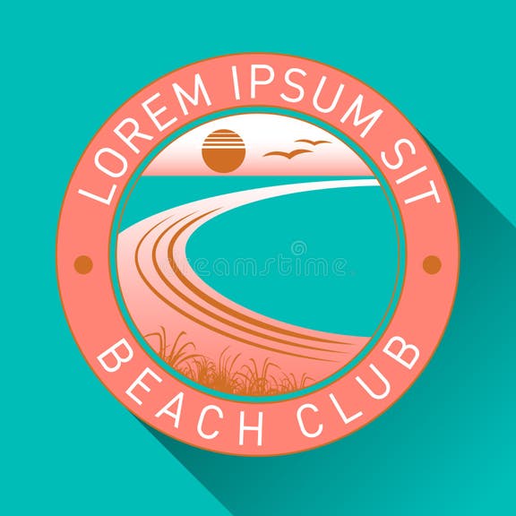 Generic Beach Emblem stock vector. Illustration of beautiful - 57879084