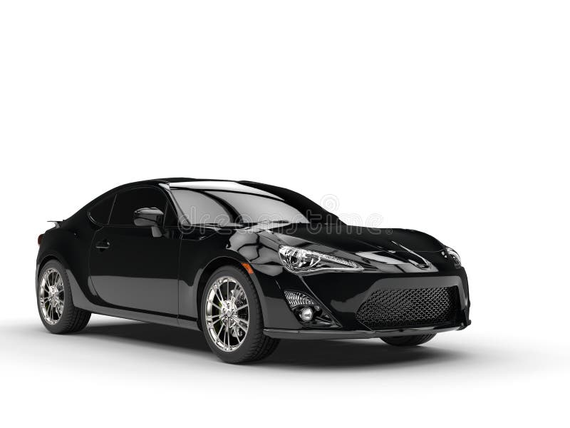 Generic Black Sports Car - Side View Stock Illustration - Illustration ...