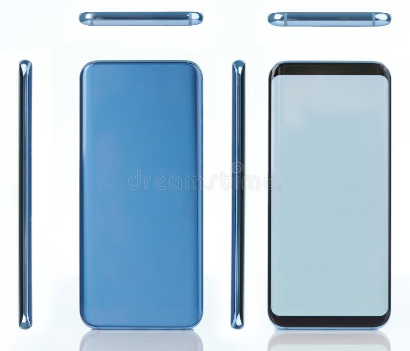 Generic blue smartphone stock image. Image of electronic - 128848913