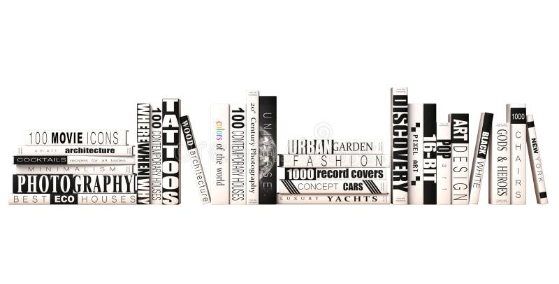 Generic Books Collection Vol. 1, Isolated on White Background, Book Set ...