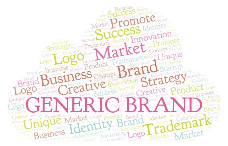 Generic Brand word cloud stock illustration. Illustration of concept ...
