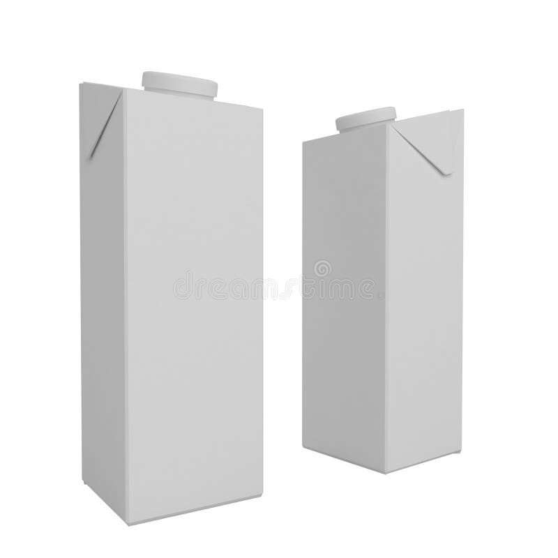 Generic Brandable Milk or Juice Carton Stock Photo - Image of beverage ...