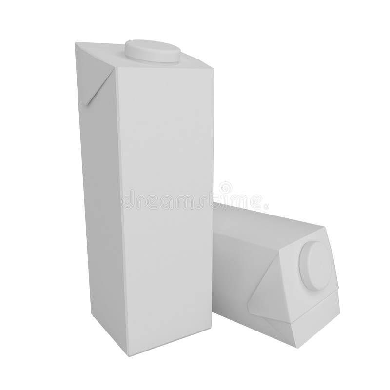 Generic Brandable Milk or Juice Carton Stock Image - Image of display ...