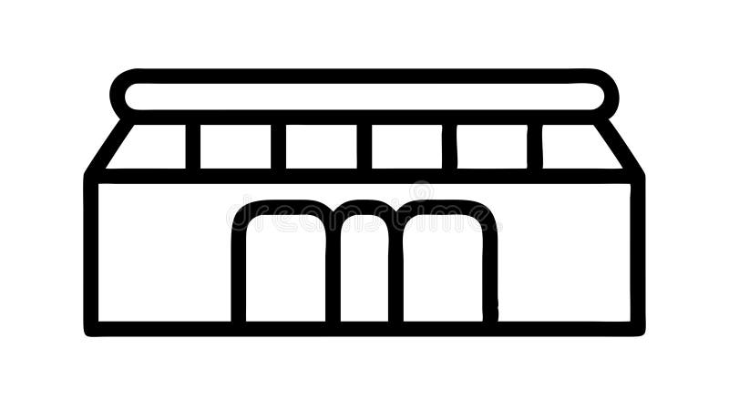 Generic Building Structure Outline Architecture Property Icon , Vector ...