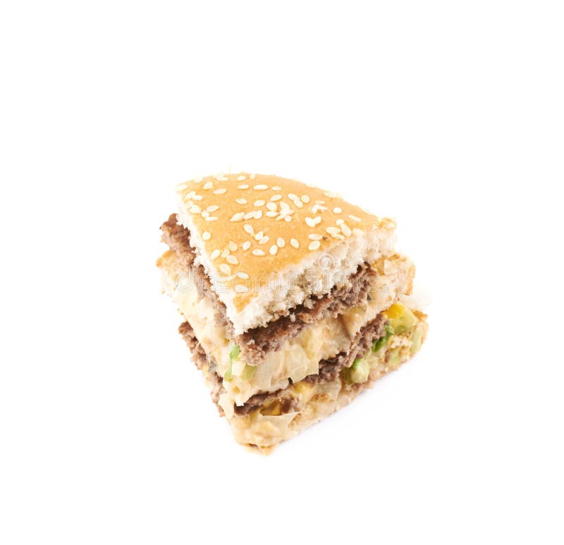 Generic Burger Composition Isolated Stock Photo - Image of background ...