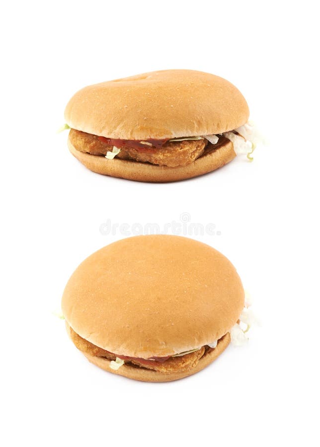 Generic Burger Composition Isolated Stock Photo - Image of meal ...