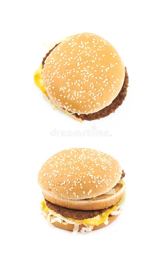 Generic Burger Composition Isolated Stock Photo - Image of fresh, bread ...