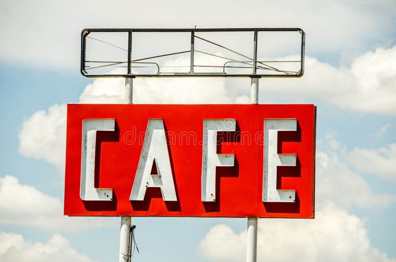 Generic Cafe Sign stock photo. Image of signage, white - 34052450