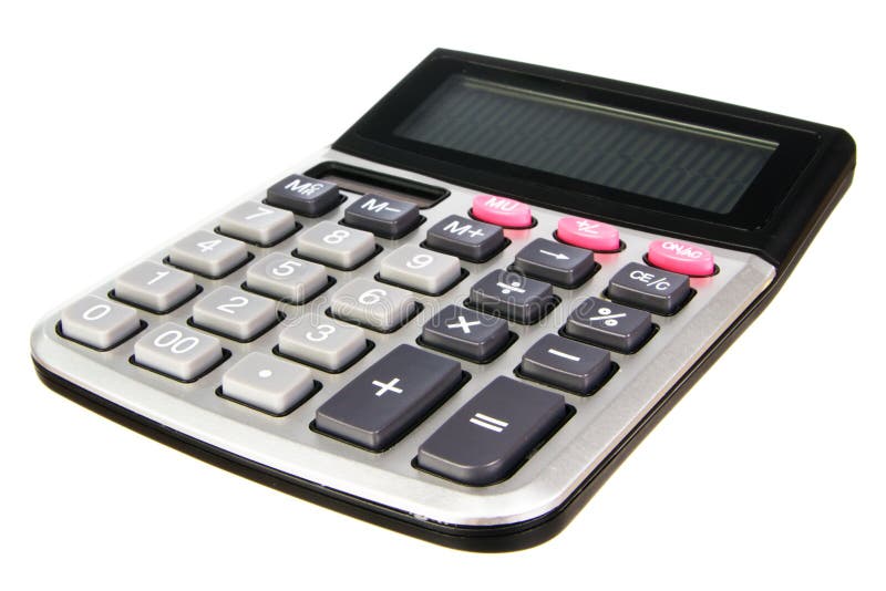 Old Fashioned Calculator on Desk with Paper Stock Photo - Image of ...