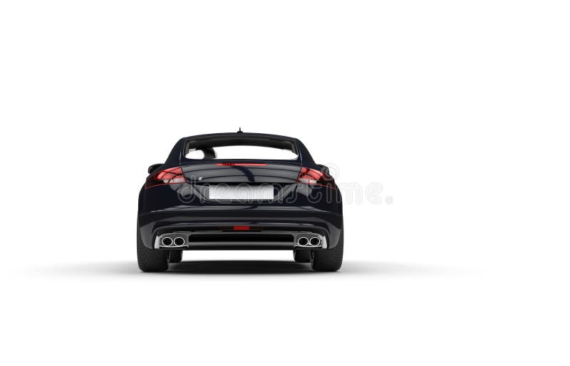 Generic Car - Back View stock illustration. Illustration of back - 59001601