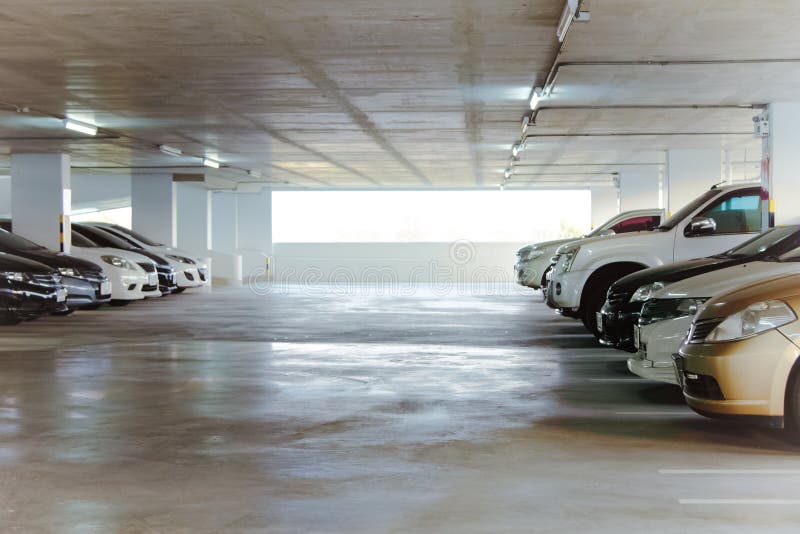 Generic Car Park Interior,parking Area Stock Photo - Image of shopping ...