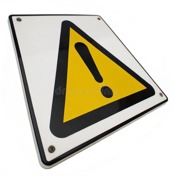 Generic Caution Sign Isolated on White Background Stock Illustration ...