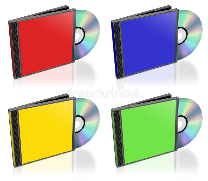 Generic CD boxes stock illustration. Illustration of collection - 8889701