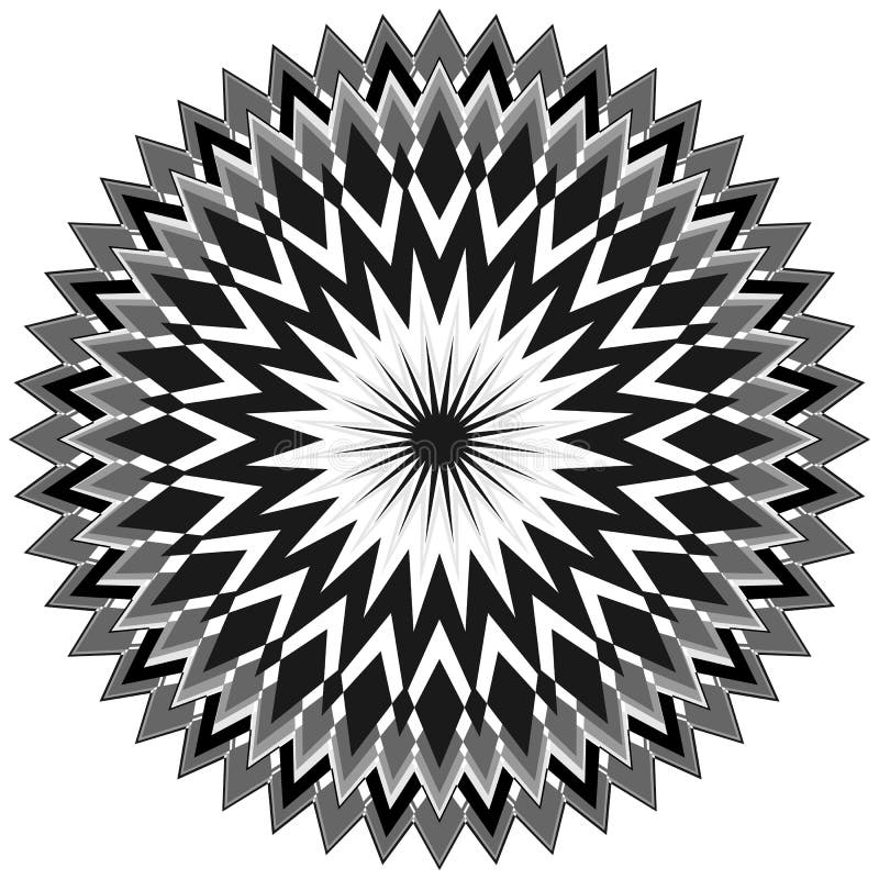 Generic Circular Motiff, Mandala. Abstract Grayscale Geometric E Stock ...