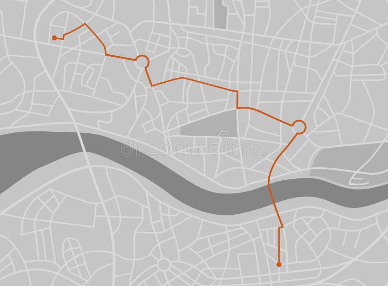 A Generic City Map Illustration Stock Illustration - Illustration of ...