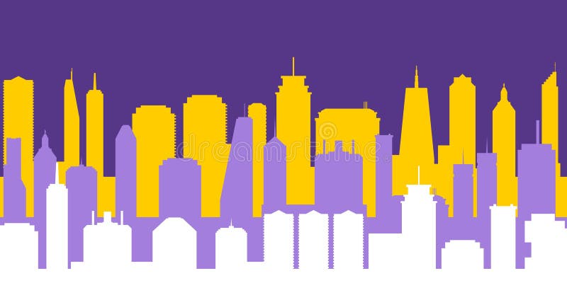 Generic City Skyline Vector Abstract Backdrop Stock Vector ...