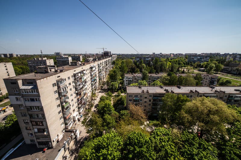 Generic Cityscape View from High Point Stock Photo - Image of modern ...