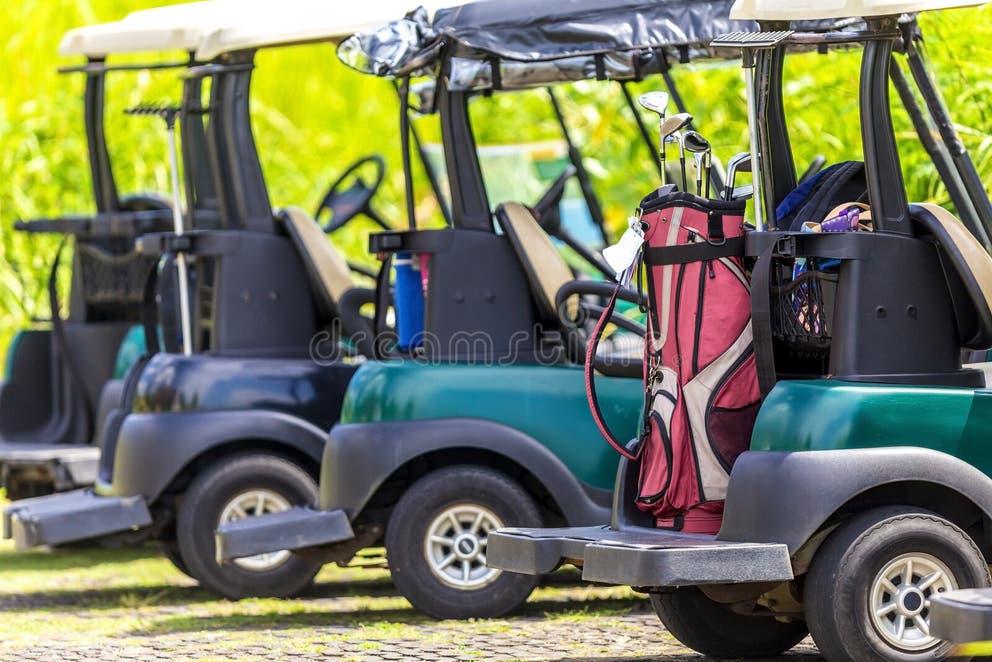 Generic Club Car Golf Carts Stock Photo - Image of recreation ...
