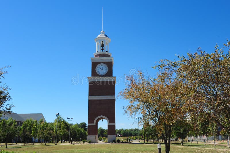 College clock tower stock image. Image of tree, finial - 10679205