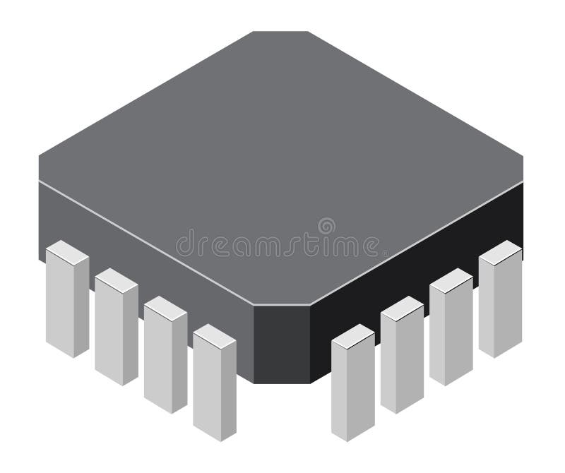 Computer chip stock illustration. Illustration of computer - 10622244