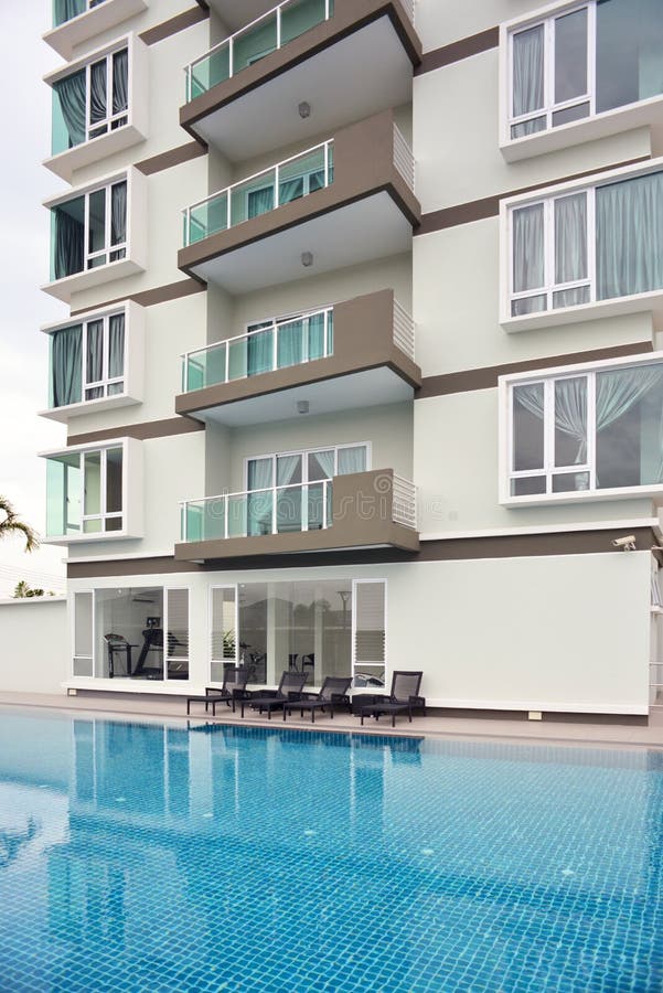 Generic Condominium Outdoor Stock Photo - Image of city, private: 34379808