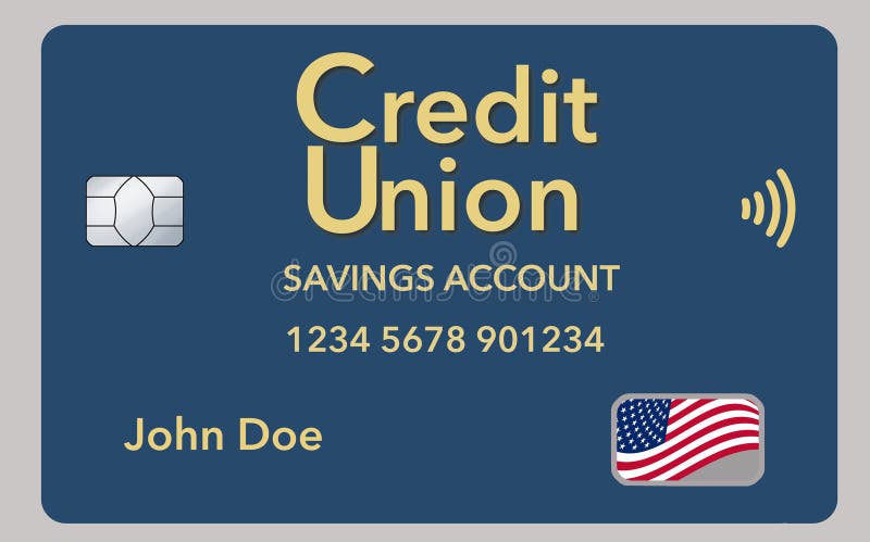 A Generic Credit Union Debit Card is Seen Stock Illustration ...