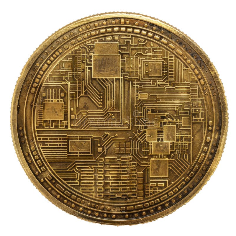 Stack of Generic Golden Coins Isolated on Transparent Background. Stock ...