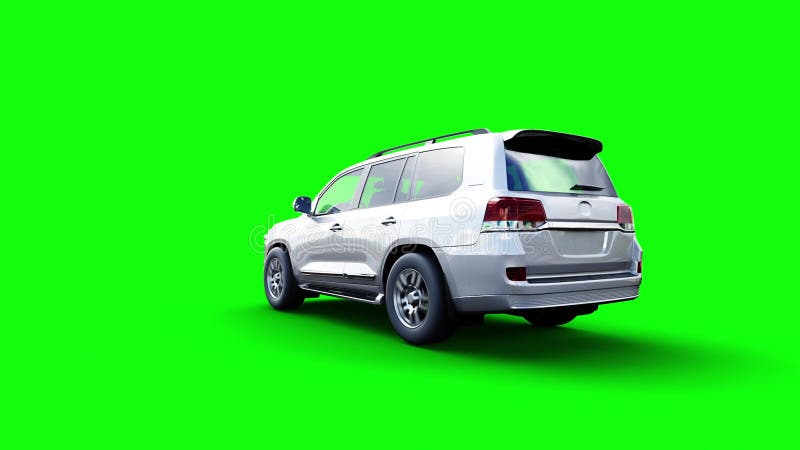 Generic 3d Car Crash Test. Car Destruction. Green Screen Isolate. Stock ...