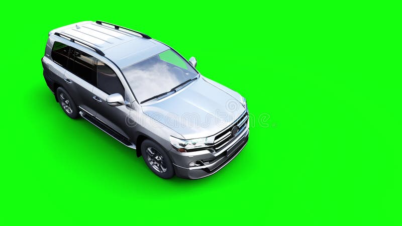 Generic 3d Car Crash Test. Car Destruction. Green Screen Isolate. Stock ...