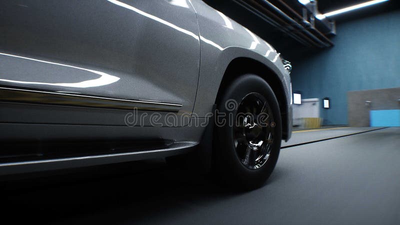 Generic 3d Car Crash Test. Car Destruction.3d Rendering. Stock ...