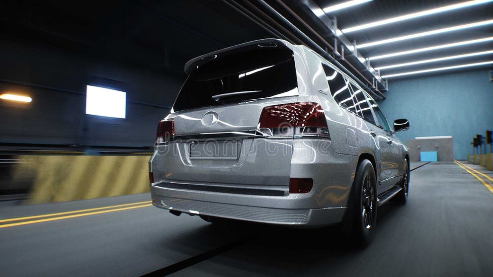 Generic 3d Car Crash Test. Car Destruction.3d Rendering. Stock ...