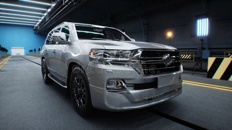 Generic 3d Car Crash Test. Car Destruction.3d Rendering. Stock ...