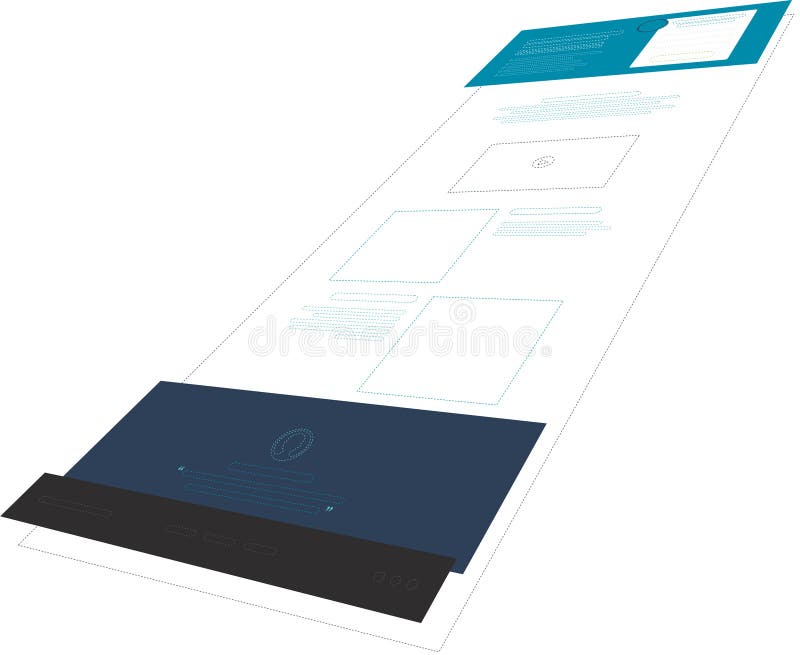 Website Design Wireframe Ruler on Monitor Campaign for Web Website Home ...