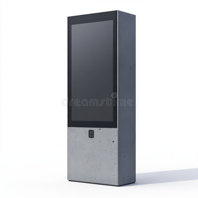 Generic Digital Signage or Advertising Display Stand with Clear Screen ...