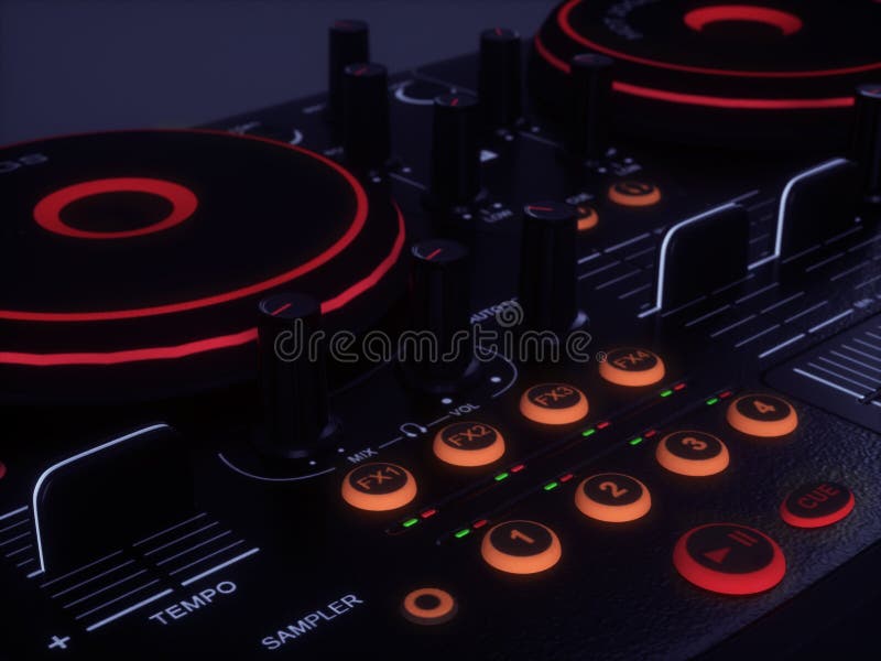 Generic DJ Console stock illustration. Illustration of electronic ...
