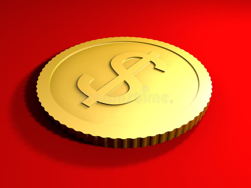 Generic Dollar Coin stock illustration. Illustration of foreign - 1204875