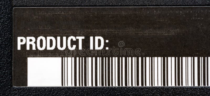 A Generic Empty Blank Product ID Identification Number Value Sticker ...