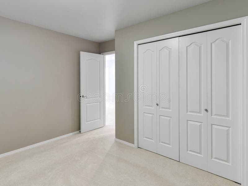 Empty Residential Modern Bedroom Interior Stock Image - Image of home ...