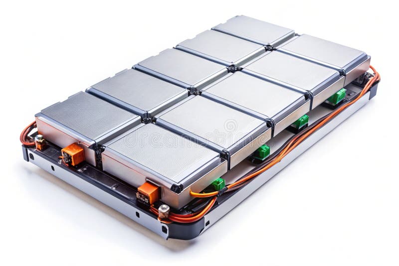 Generic EV Battery Pack Isolated on White Background Stock Illustration ...